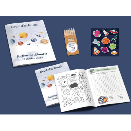 Livret jeux et coloriage thème Espace, planète , astronautes 5-8 ans